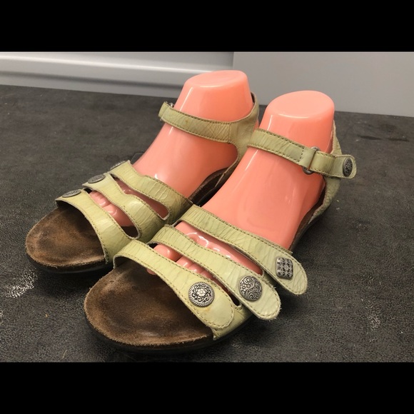 Dansko | Shoes | Damsko Olive Leather Ankle Strap Sandals Size 42 ...